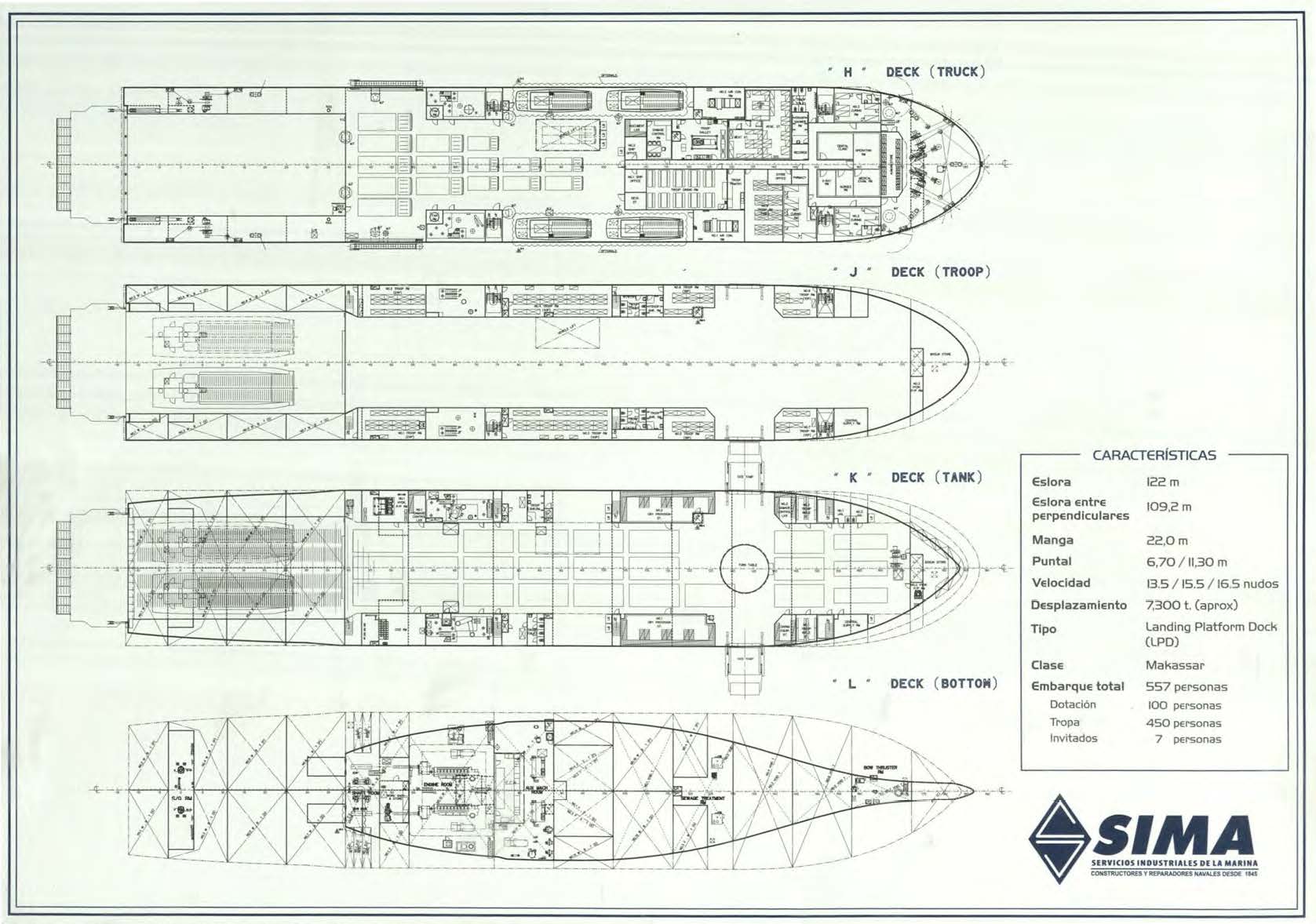 Folleto Plano de Arreglo General Buque Multipropósito | Archivo Histórico